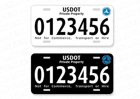 DOT Private Plate (Price per plate) | Custom Plates and Signs